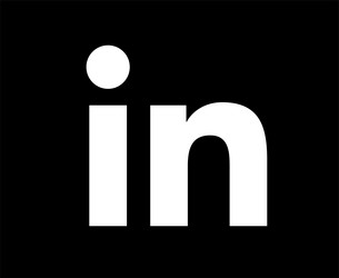 Linkedin social media icon symbol design abstract Vector Image