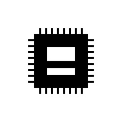 Microchip icon cpu central processing unit Vector Image
