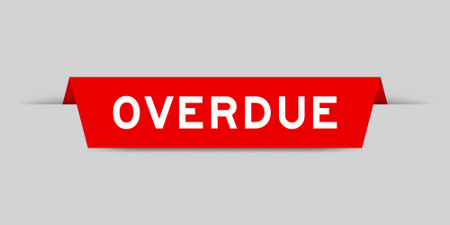 Red color inserted label with word bankrupt Vector Image
