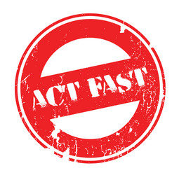 Act fast stamp on white background Royalty Free Vector Image