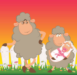 Cartoon sheep Royalty Free Vector Image - VectorStock