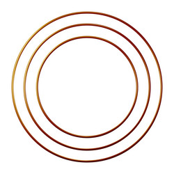 Golden metal rings thin circle frames as award Vector Image