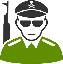 Evil army soldier icon Royalty Free Vector Image
