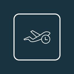Flight time icon symbol premium quality isolated Vector Image