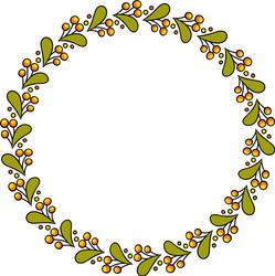 Simple round colorful floral Royalty Free Vector Image