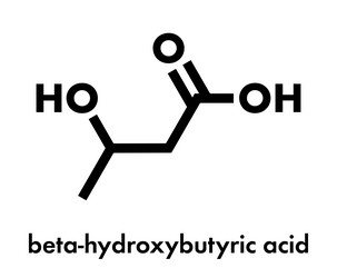 Beta-hydroxybutyric acid beta-hydroxybutyrate Vector Image