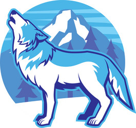 Cartoon Wolves Howling