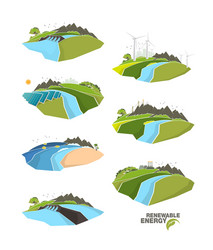 Renewable energy infographics Royalty Free Vector Image