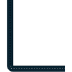 Road corner border Royalty Free Vector Image - VectorStock