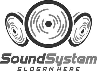 Monochrome speaker template element for the logo Vector Image