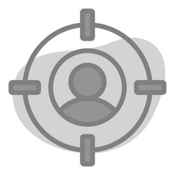 Target user icon user interface as a simple sign Vector Image