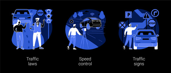 Vehicle movement regulation abstract concept Vector Image