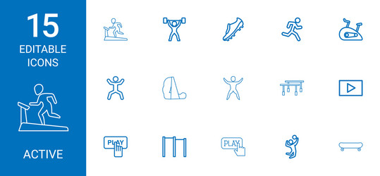 Active icons Royalty Free Vector Image - VectorStock