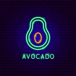 Avocado Neon Vector Images (over 330)