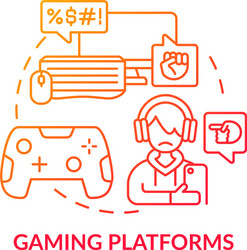 Gaming platforms concept icon Royalty Free Vector Image