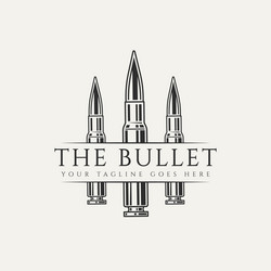 9mm bullet outline silhouette pistol ammo Vector Image