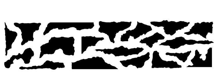 Collage blue paper with tear strips and rip Vector Image