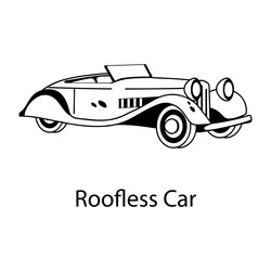 Roofless car Royalty Free Vector Image - VectorStock