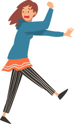 Scared Woman Running Vector Images (over 280)