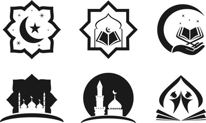 Mosque islamic ramadhan logo Royalty Free Vector Image