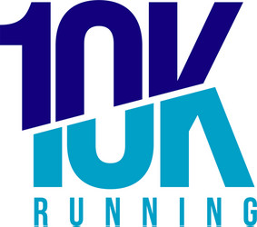 10k running template design Royalty Free Vector Image
