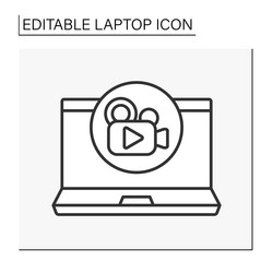 Computer line icon Royalty Free Vector Image - VectorStock