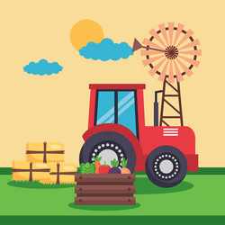 Farm fresh cartoon Royalty Free Vector Image - VectorStock