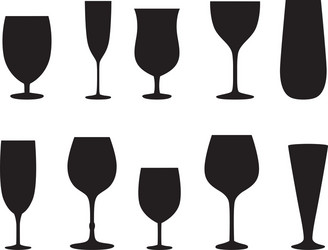 Glass collection Royalty Free Vector Image - VectorStock