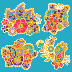 Mehndi design patterns Royalty Free Vector Image