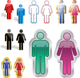 Gender stereotypes concept with female Royalty Free Vector