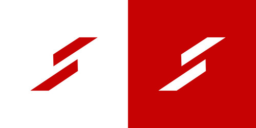 Simple and unique letter s initials logo design Vector Image