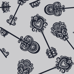 Seamless pattern with keys Royalty Free Vector Image