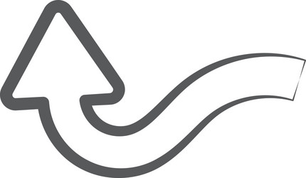 Turn upward Royalty Free Vector Image - VectorStock