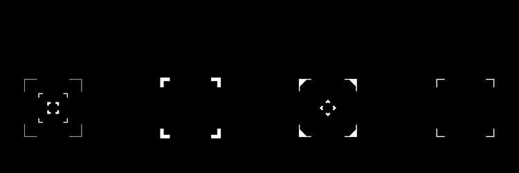 Futuristic cyberpunk gui triangle target aim Vector Image