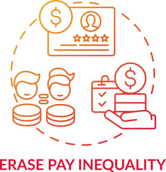 Low wages red concept icon Royalty Free Vector Image