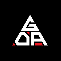 Goa triangle letter logo design Royalty Free Vector Image