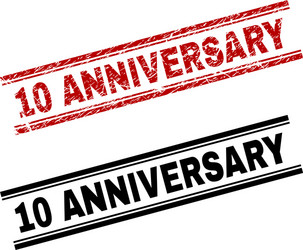 Scratched textured and clean 10 years stamp prints
