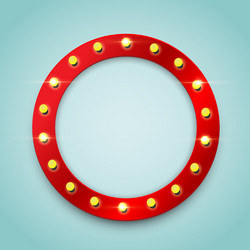 Rectangle bulb frame isolated on transparent Vector Image