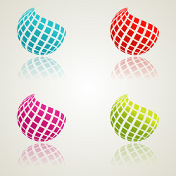 Abstract global icon Royalty Free Vector Image
