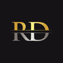 Initial rd letter logo with creative modern Vector Image