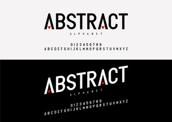 Simple modern font minimalistic english alphabet Vector Image