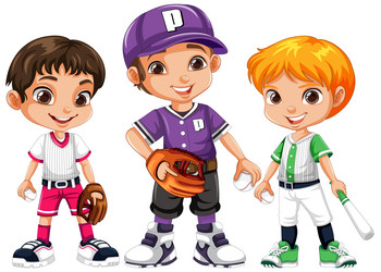 Baseball player cartoon character Royalty Free Vector Image