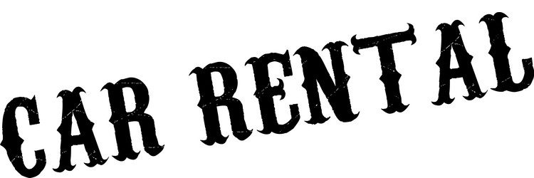 Car rental rubber stamp Royalty Free Vector Image