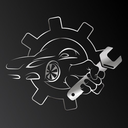 Car fix and repair logo icon design Royalty Free Vector