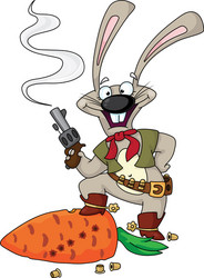 Rabbit karate Royalty Free Vector Image - VectorStock