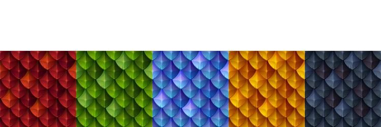 Textures of dragon scale snake skin Royalty Free Vector