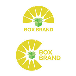 Open box logo design Royalty Free Vector Image