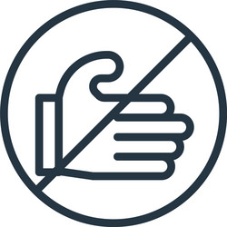 No touch icon isolated on white background Vector Image