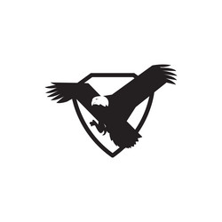 Eagle shield security logo design Royalty Free Vector Image