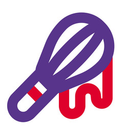 Melted chocolate dripping off from whisk Vector Image